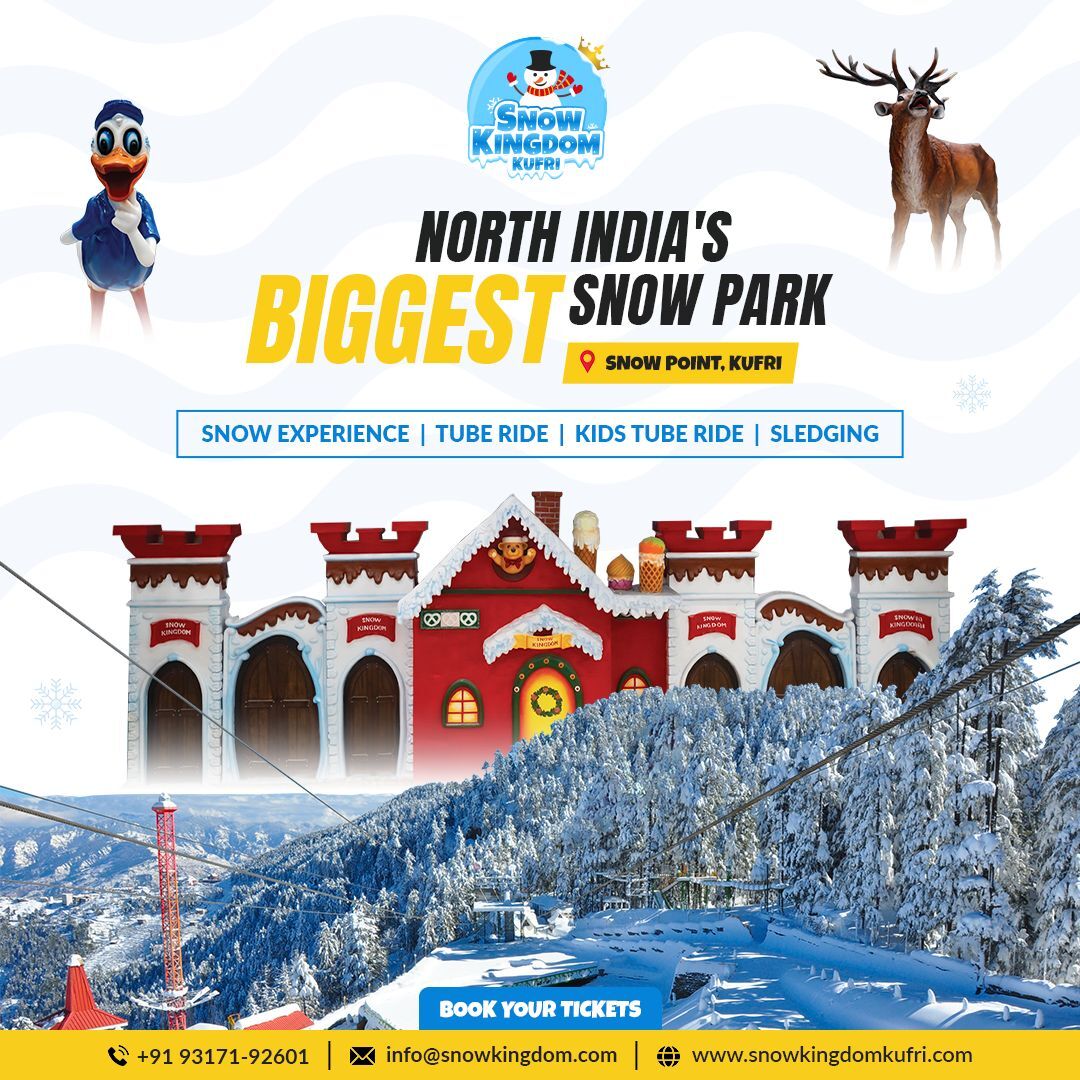 World's Highest Indoor Snow Park Shimla | Snow Kingdom Kufri
